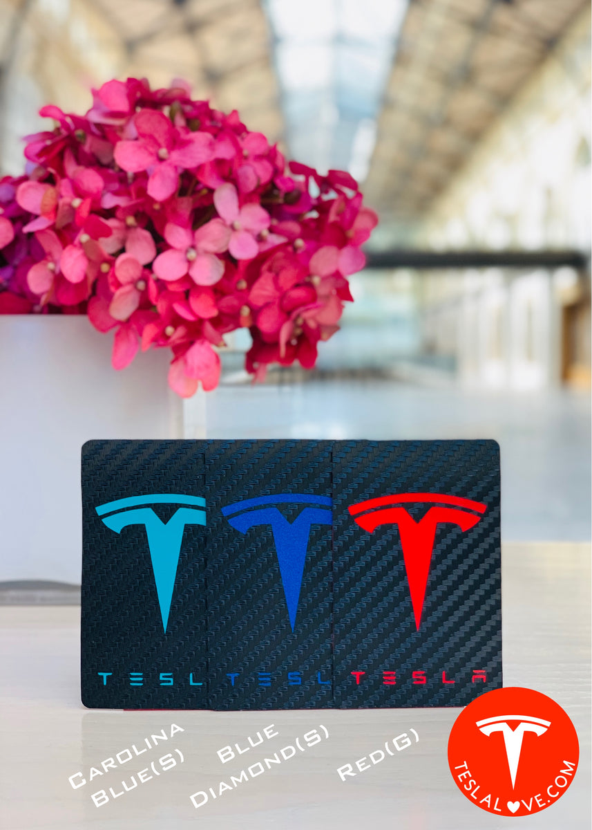 Personalized Tesla Vertical Logo Key Card Vinyl – Tesla Love